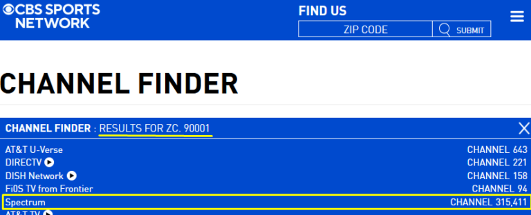 What Channel is CBS Sports On Spectrum TV – CableUser