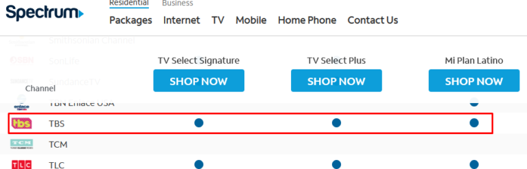 What Channel is TBS on Spectrum TV – CableUser.com