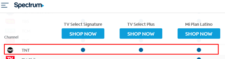 What Channel is TNT on Spectrum TV – CableUser